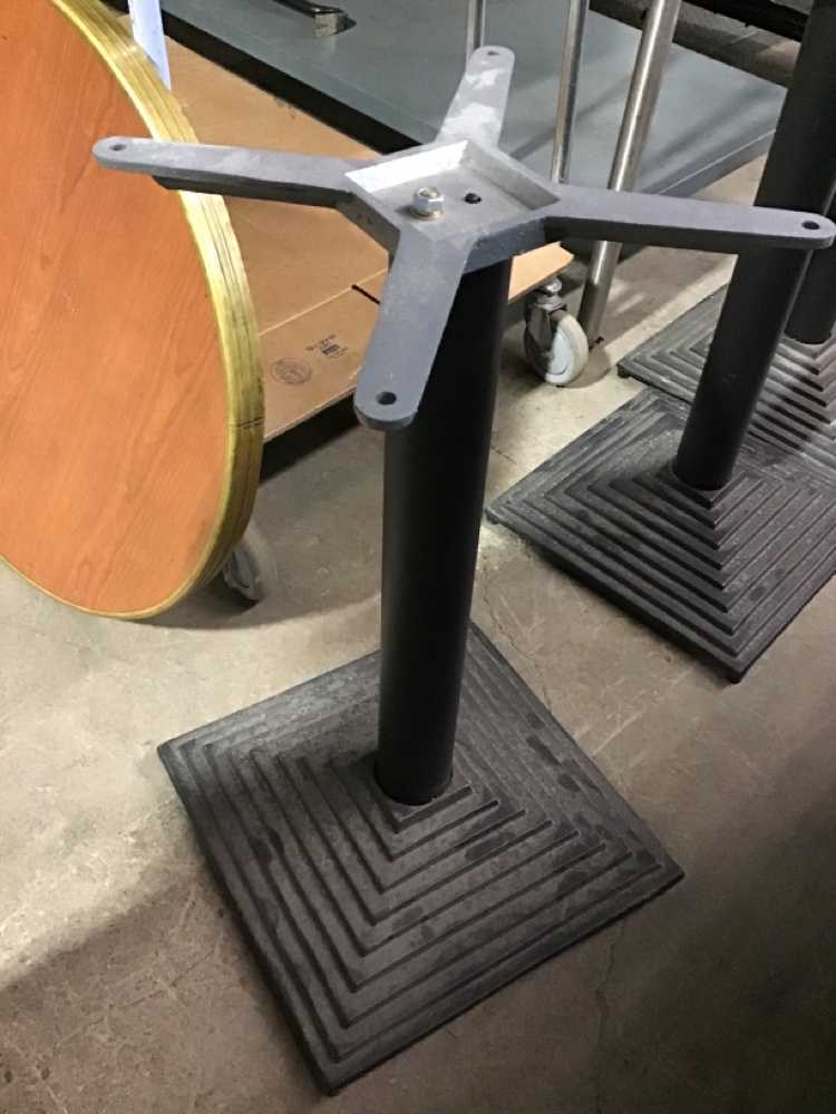 Black Metal Table Base With Multi Tier Base