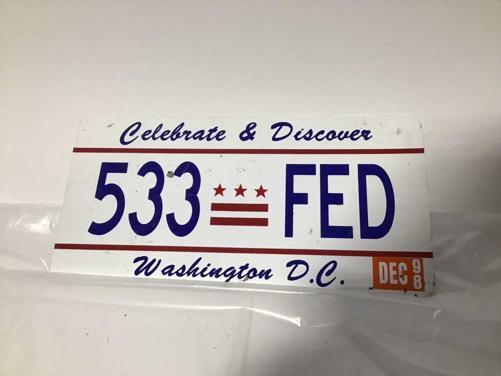 Washing License Plate