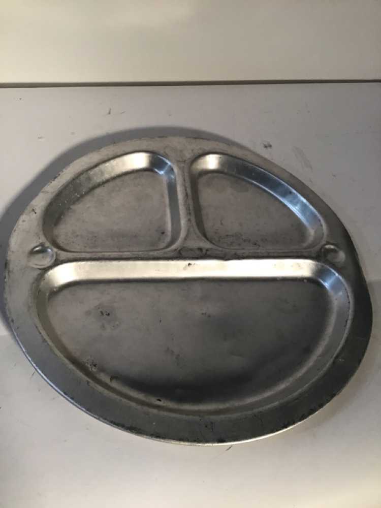 Metal 3 Compartment Plate