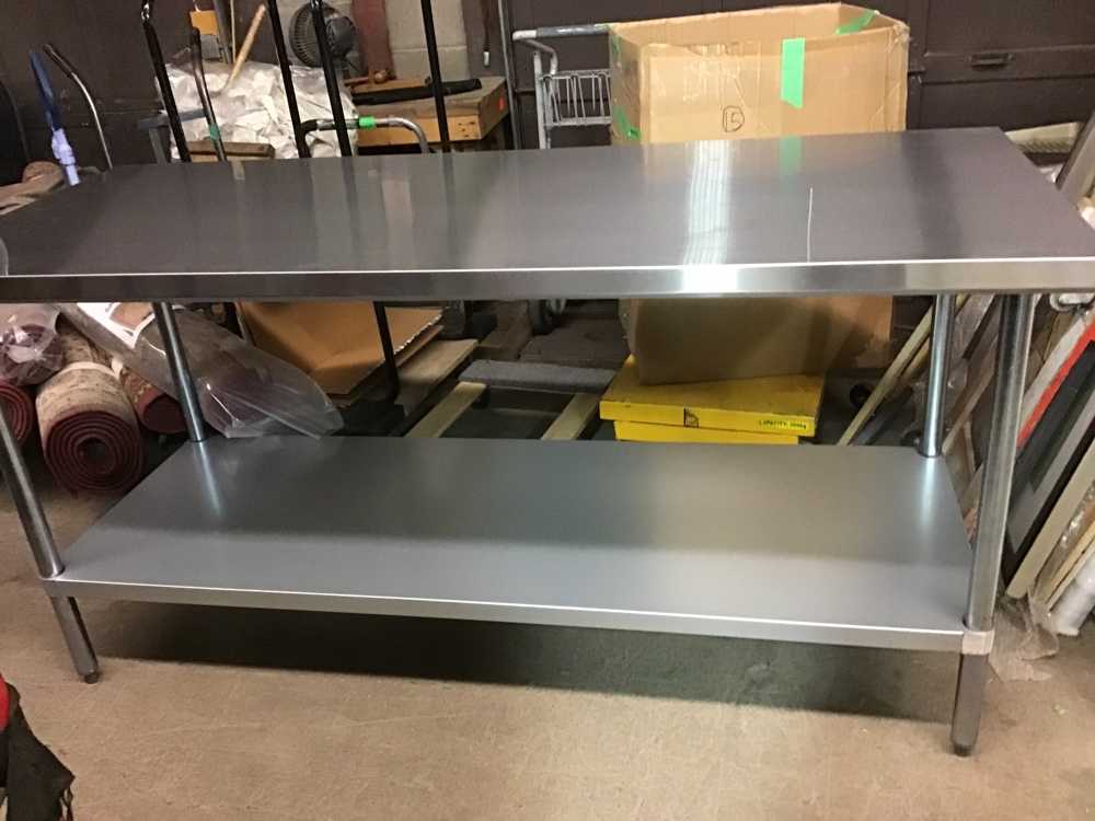 2 Tier Stainless Steel Medical Work Table With Shelf Lab