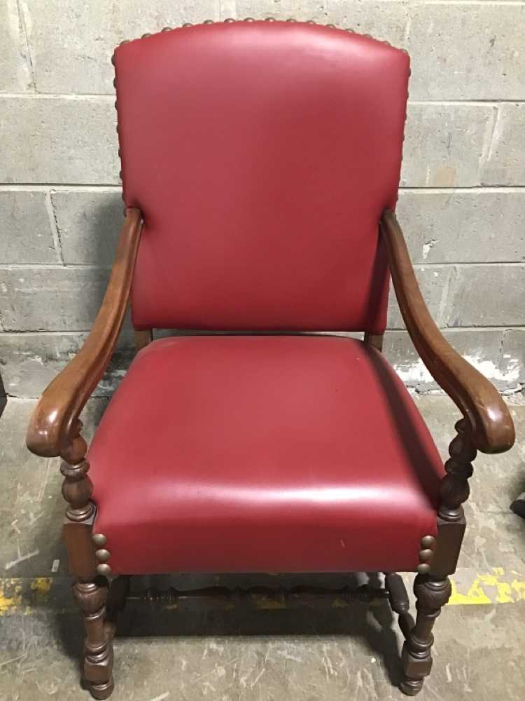 Set Of 2 Antique Style Chairs With Brass Tacks – Lock Up Props