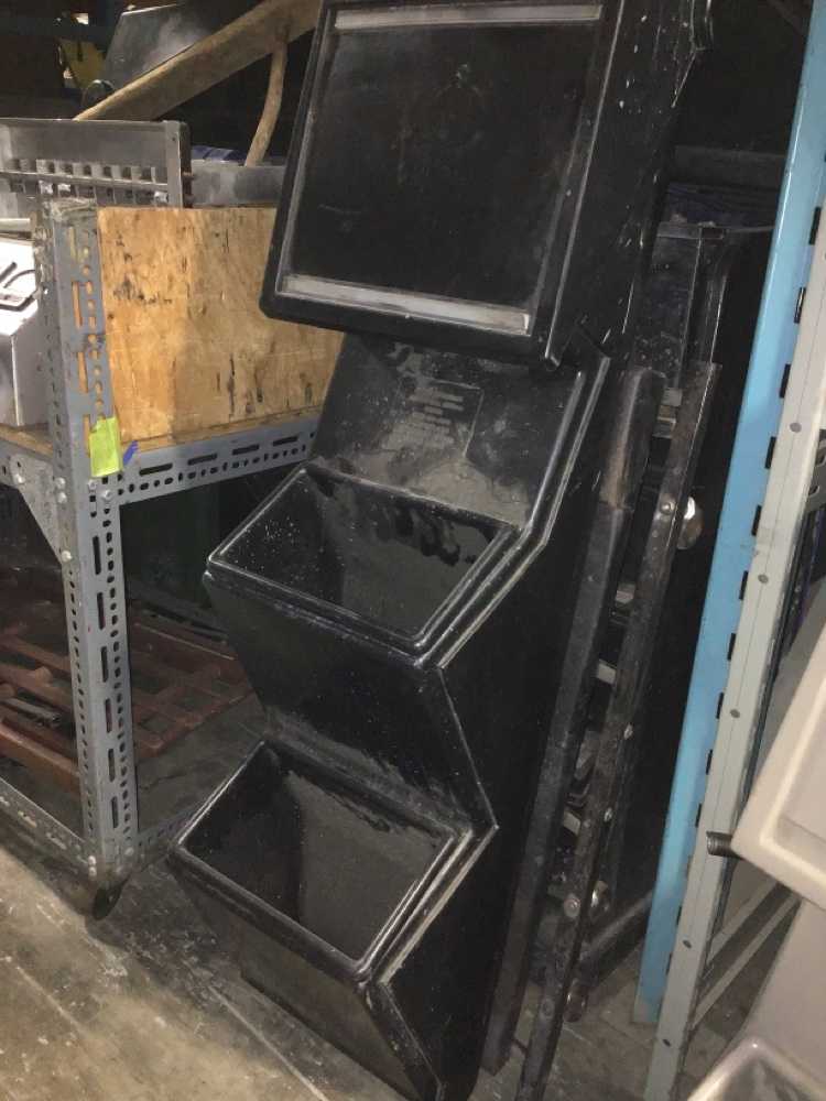 Black Plastic Squeegee Stand With Paper Towel Dispenser