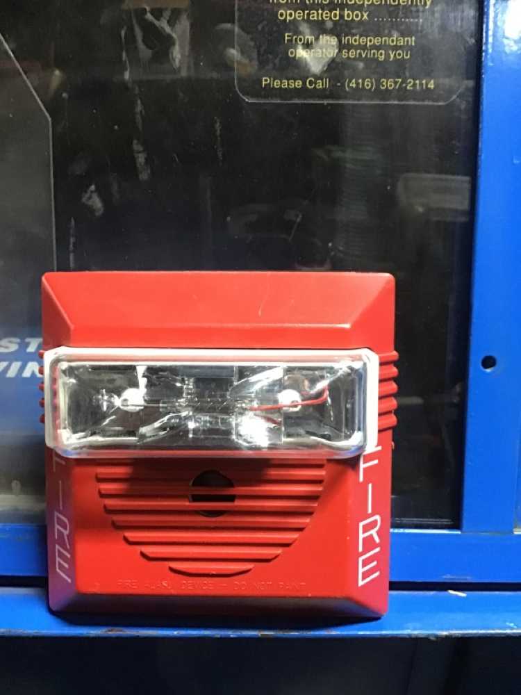 Red White Clear Plastic Fire Alarm With Strobe Light