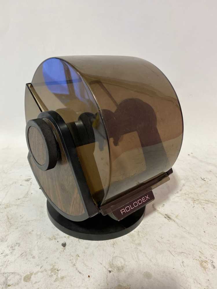 Smoked Brown And Wood Grain Rolodex