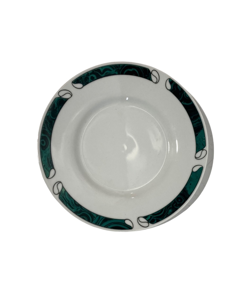 Saucer, Malachite Design Around Border. (Set)