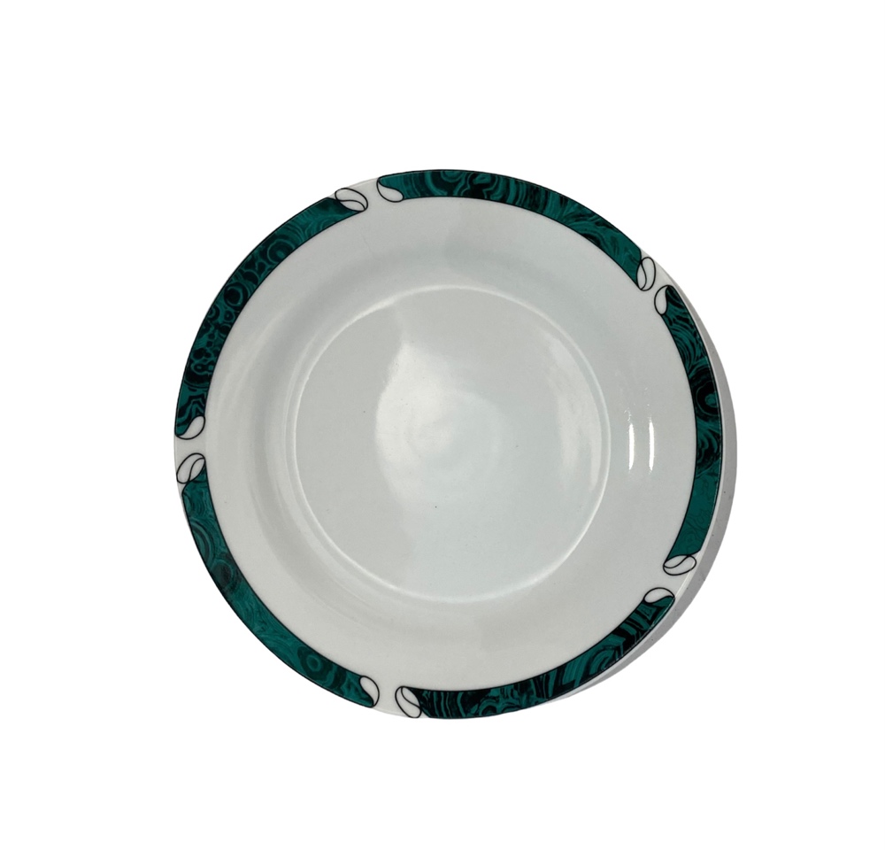Medium Plate, Malachite Design Around Border. (Set)