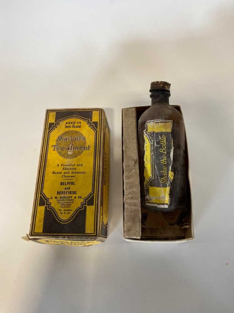 Amber Medicine Bottle In Box