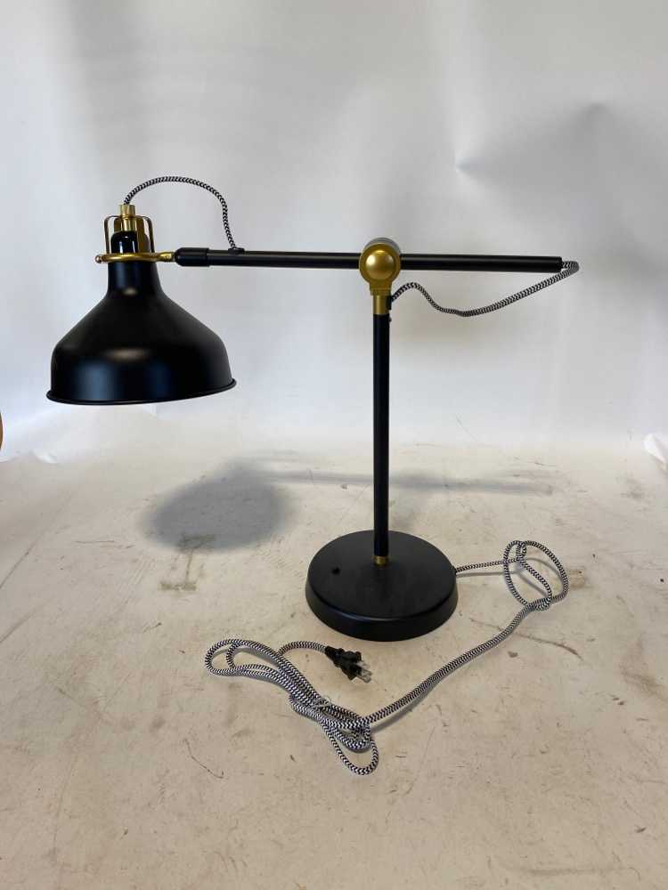 Folding Arm Desk Lamp, Ikea, Black