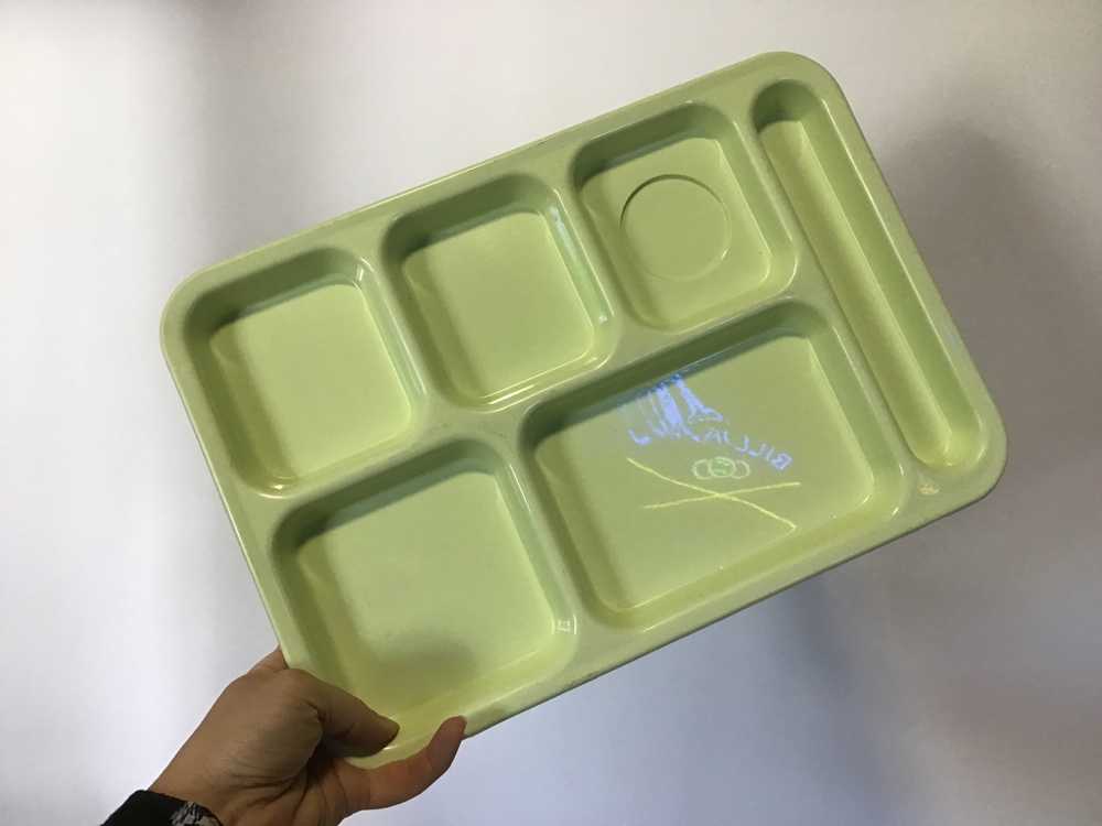 Plastic Cafeteria Tray, Multiple Sections