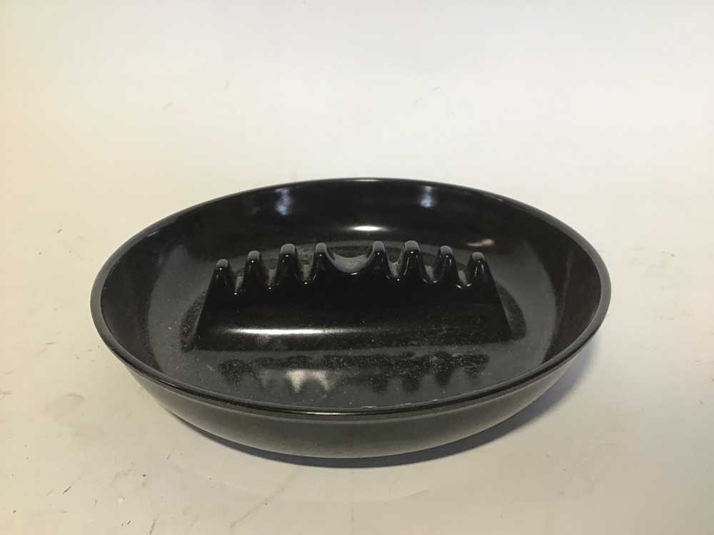Black Plastic Ashtray