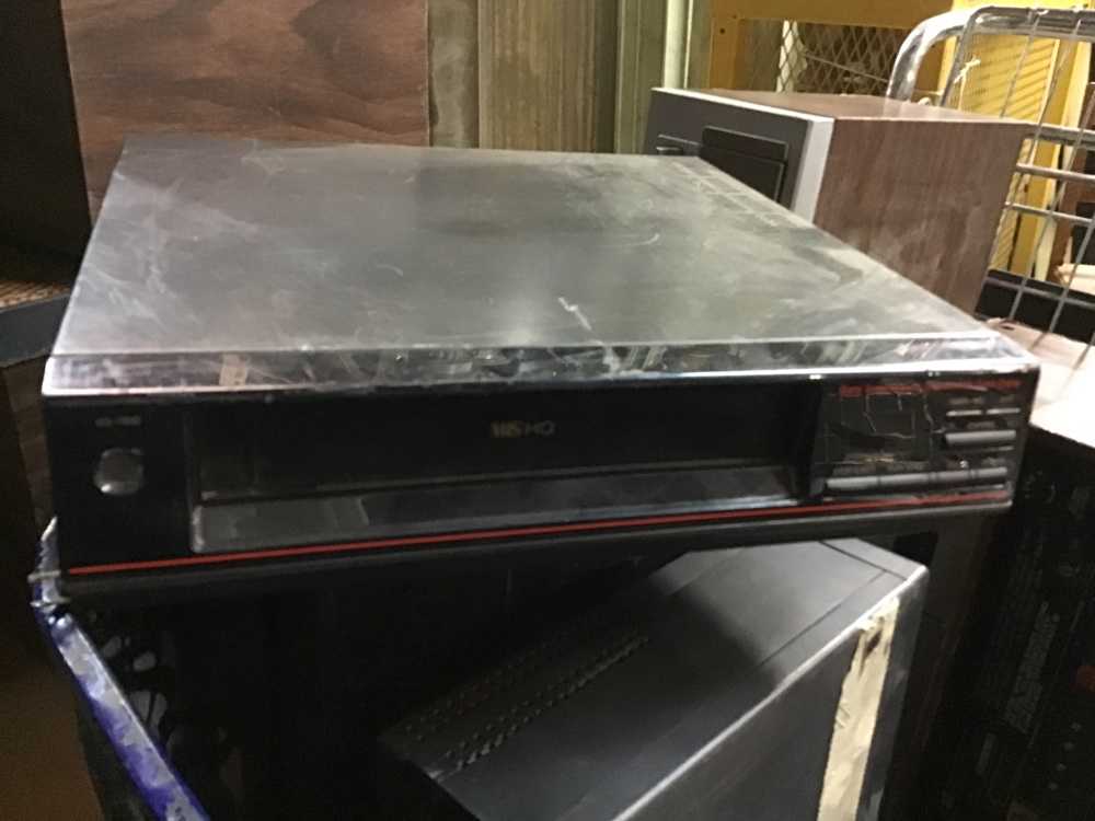 Black Plastic VHS Player