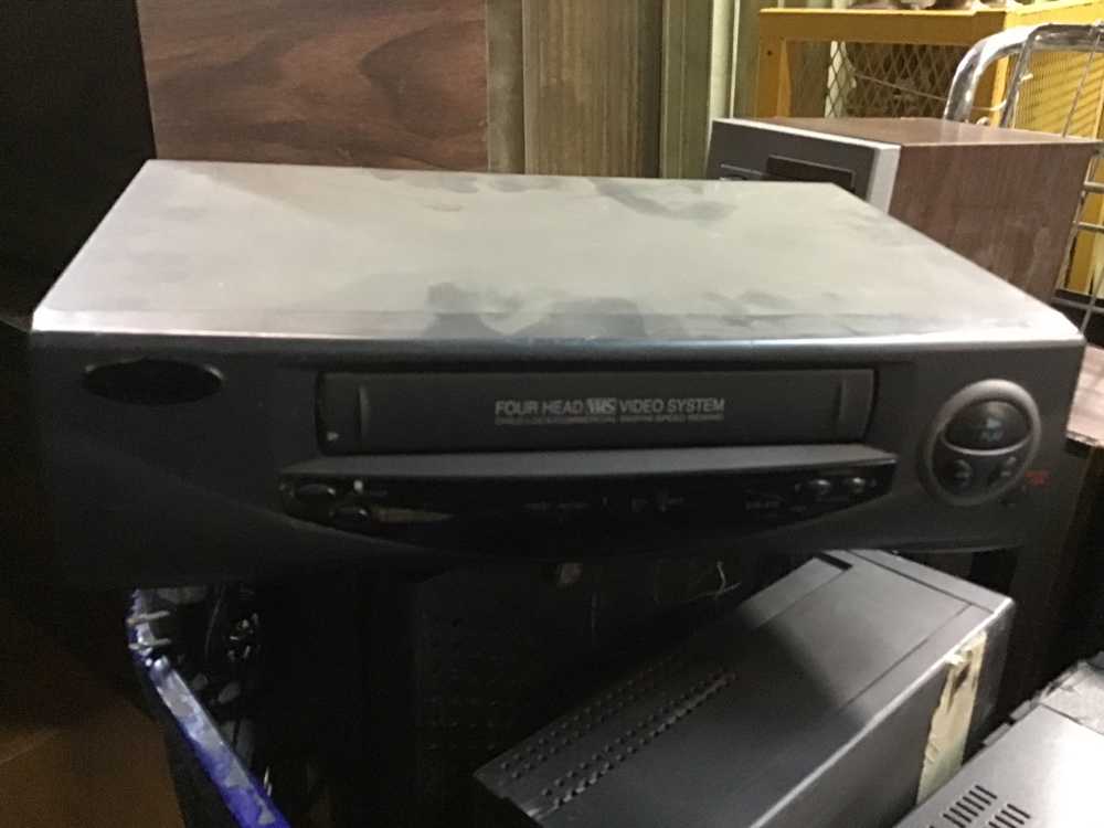 Black Plastic VHS Player