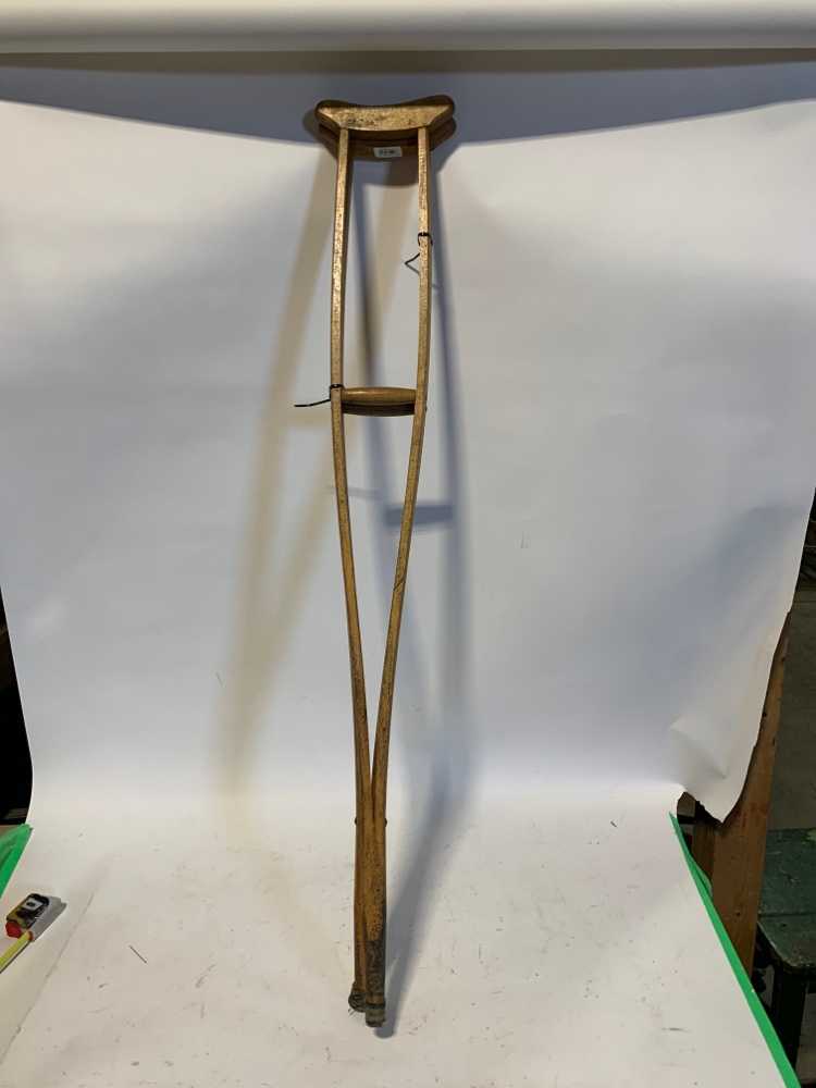 Pair Of Wooden Crutches