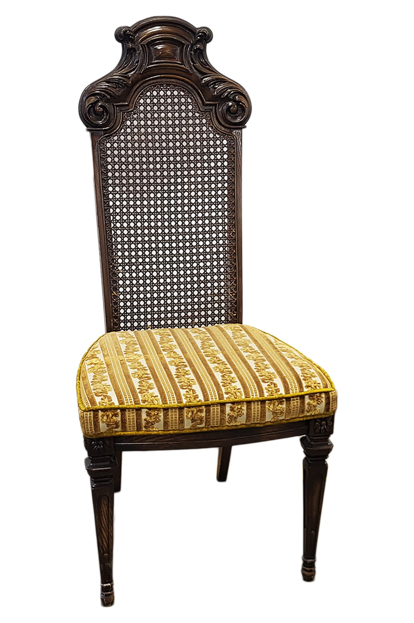 Wicker Back Dining Chair Set – 6 Total, Matching Table